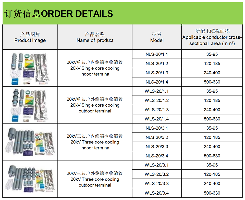 20kV Cold Shrinkable Power Cable Terminal – Xiamen Insulation ...